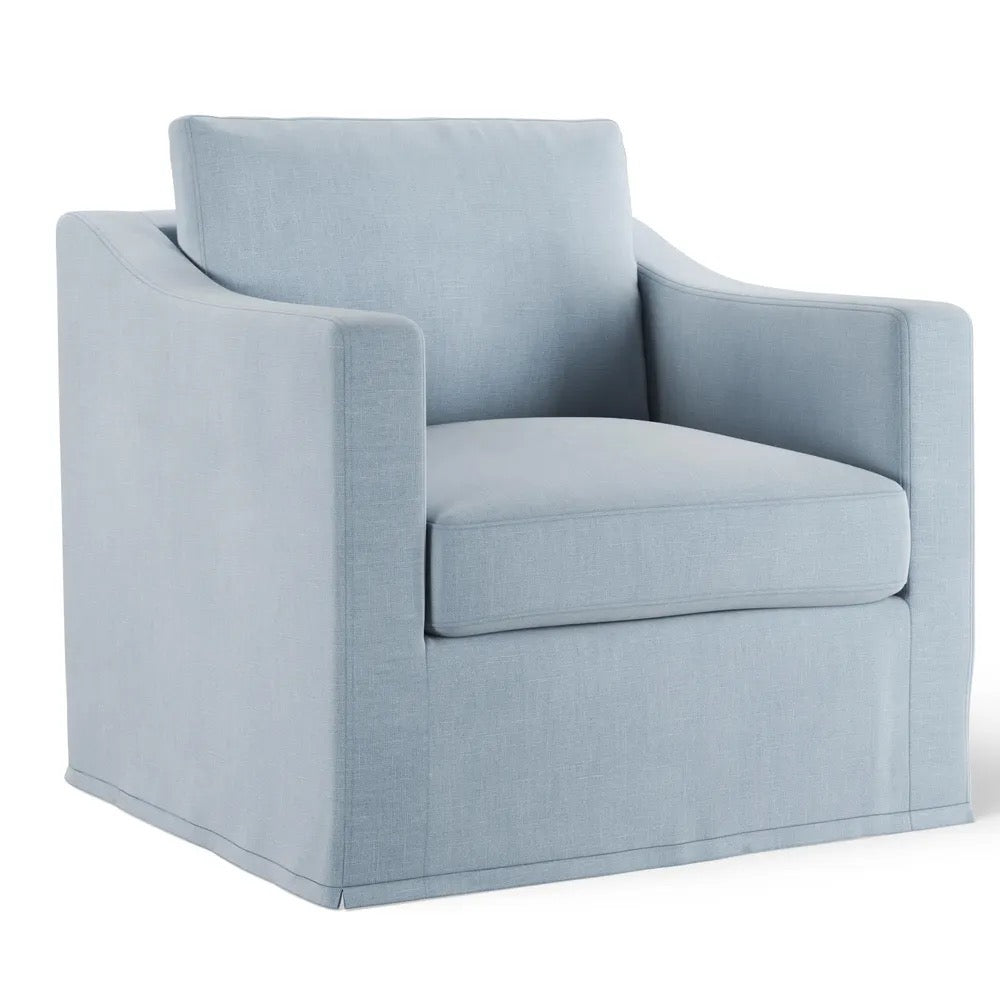 Modern Hamptons Armchair (Pale Blue) – Inside Home Style