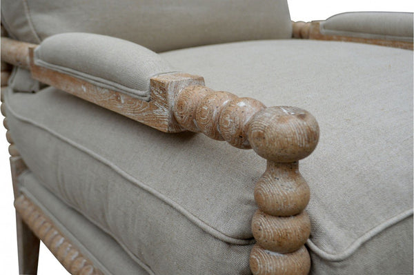 Bobbin Occasional Chair (Oak / Natural) – Inside Home Style
