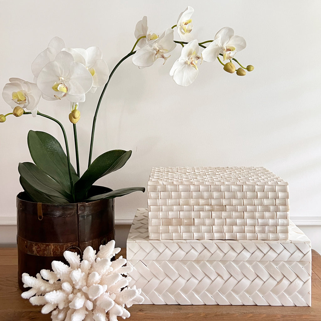 Natural Basket Weave Inlay Box – Inside Home Style