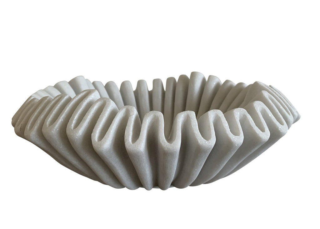 Marble Ruffle Bowl – Inside Home Style