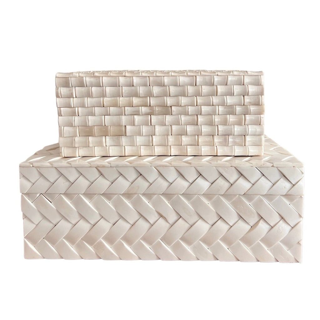 Natural Bamboo Weave Inlay Box – Inside Home Style